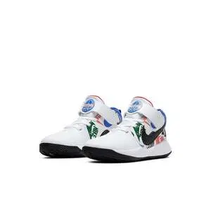 Nike Team Hustle D9 Allover Logo Mid Top Sneakers - White/blue/red