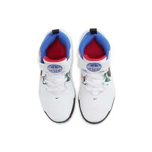 Nike Team Hustle D9 Allover Logo Mid Top Sneakers - White/blue/red