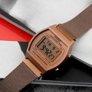 Casio Digital Watch With Stainless Steel Strap
