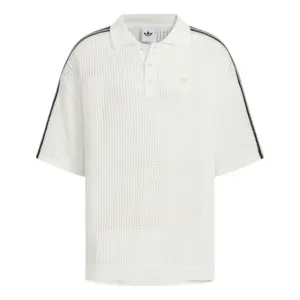 Adidas Short-sleeved Polo Shirt 'white - White/black