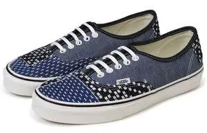 VANS Authentic Patchwork Sneakers - Black/blue/white