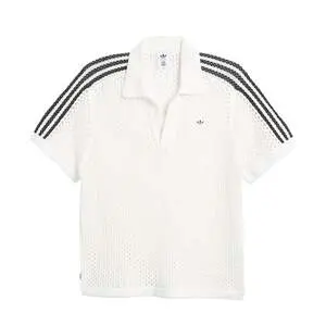 Adidas X Clot Fw24 Crochet Polo Shirt Asia Sizing 'core