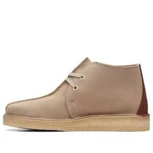 Clarks Desert Trek Hi Ankle Shoes - Beige/brown
