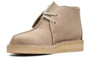 Clarks Desert Trek Hi Ankle Shoes - Beige/brown