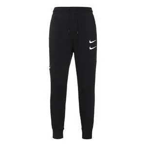 Nike Embroidered Fleece Sports Long Pants - Black