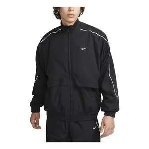 Nike Solo Swoosh Woven Track Jacket - Black