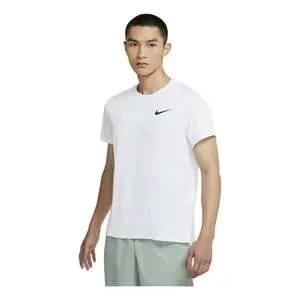 Nike Pro Dri-fit Quick-dry Crewneck Short Sleeve Training Shirt - White