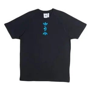 Adidas Originals Zeno Tee Blue Logo Short Sleeve - Black