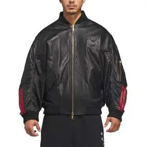 Adidas X Chavarria Leather Bomber Jacket