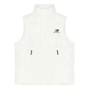 NEW BALANCE Pocket Puffer Vest Asia Sizing 'white - White/black