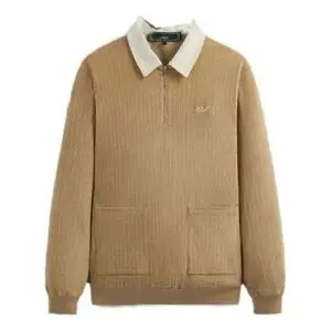 Kith Corduroy Rugby With Collar And Quarter Zip - Canvas