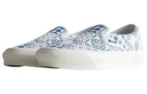 VANS Kith X Og Classic Slip-on Lx 'azulejo Tile - Blue/white