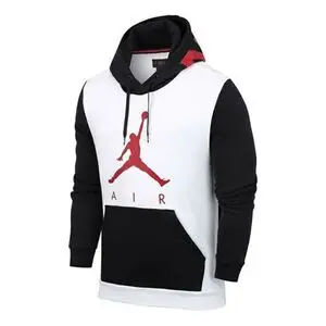 JORDAN Colorblock Logo Fleece Hooded Pullover - Multi-color