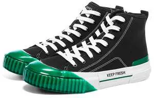 Sketchers Keep Fresh New Moon X Circleclean High Top Sneakers - Black/green