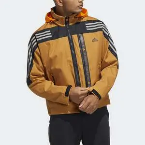 Adidas Logo Stripe Printing Hooded Jacket