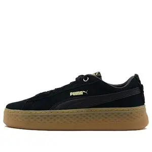 PUMA Suede Platform Elemental Low Top Sneakers - Black/gold