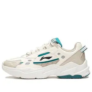 LI-NING Retro Reflective Sneakers - White/beige/green