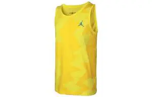 JORDAN Air Printed Basketball Sports Vest - Yellow