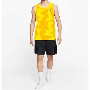 JORDAN Air Printed Basketball Sports Vest - Yellow