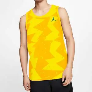 JORDAN Air Printed Basketball Sports Vest - Yellow