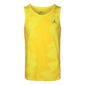 JORDAN Air Printed Basketball Sports Vest - Yellow