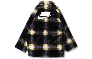Nike Suede Plaid Stand Collar Jacket