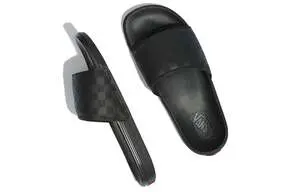 VANS La Costa Slide-on Checkboard Sandals - Black