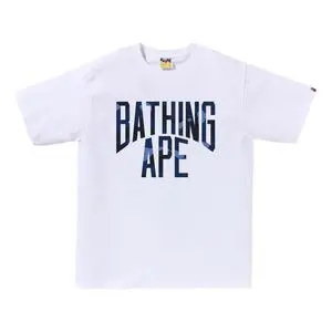 A BATHING APE Color Camo Nyc Logo Tee - White