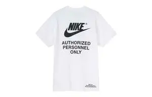 Nike Printing Alphabet Logo Round Neck Cotton Short Sleeve White