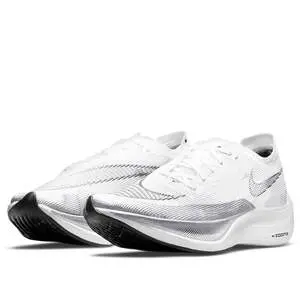 Nike Zoomx Vaporfly Next% 2 Athletic Sneakers - White/black/metallic Silver