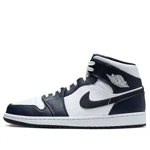 JORDAN 1 Mid "obsidian White - White/metallic Gold-obsidian