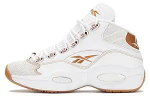 REEBOK Question Mid Athletic Sneakers - White/brown