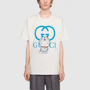 Gucci X Doraemon Oversized T-shirt 'white Blue