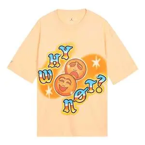 JORDAN Why Not' Round Neck Cotton Printing Short Sleeve Orange - Default Color