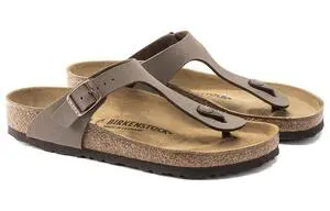 BIRKENSTOCK Gizeh Birkibuc Thong Sandals - Brown