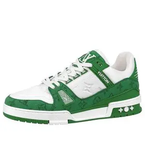LOUIS VUITTON Trainers With Monogram Detail - White/green