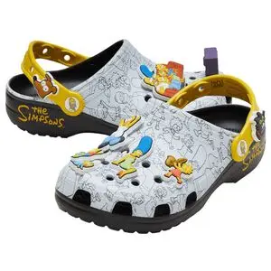 CROCS The Simpsons X Classic Clog 'intro Sequence - White/black