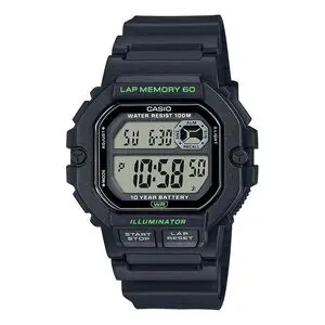 Casio Quartz Movement Resin Strap Watch - Black
