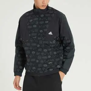 Adidas Logo Printing Athleisure Casual Sports Jacket Black