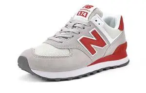 NEW BALANCE 574 Series Sneakers - Gray/red