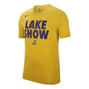 Nike Los Angeles Lakers Nba Dri-fit Short Sleeve Tee - Yellow