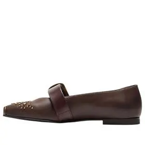 Onitsuka Tiger Ballerina Studded Flat Shoes With Buckle Detail - Brown Storm/pure Gold