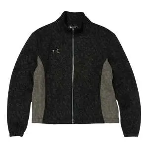 THUG CLUB Devil Peace Patch Knit Jacket - Black