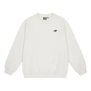 NEW BALANCE Casual Sport Crew Neck Pullover Asia Sizing 'white - White/black