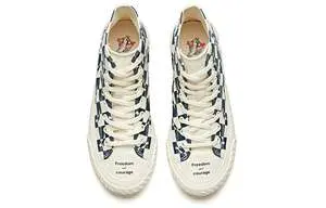 ANTA X Agu Life Series Canvas High Top Sneakers
