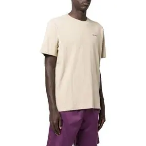 Off-White Ss22 Logo Round Neck Printing Short Sleeve Beige