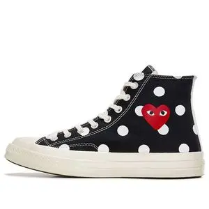 CONVERSE Converse X Comme Des Garçons Play Chuck 70 Hi Polka Dot Sneakers Black