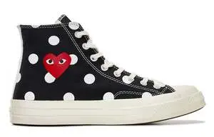 CONVERSE X Comme Des Garçons Play Chuck 70 Hi Polka Dot Sneakers - Black
