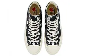 CONVERSE X Comme Des Garçons Play Chuck 70 Hi Polka Dot Sneakers - Black
