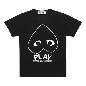 Play Comme Des Garcon Inverted Heart Logo T-shirt - Black